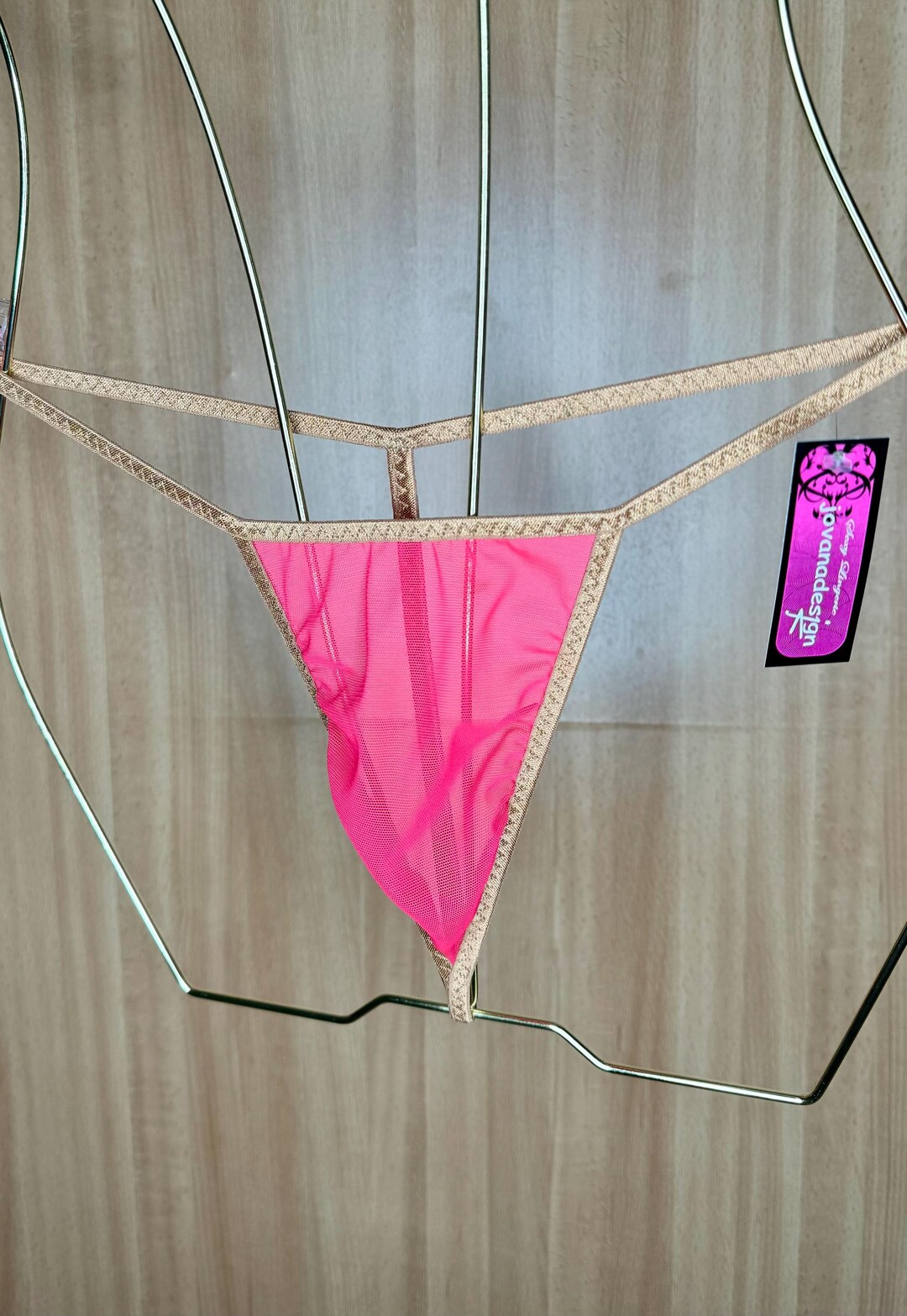 Mens String K1 Coral See Through Mesh/ Light Copper Seamless Moderate ...