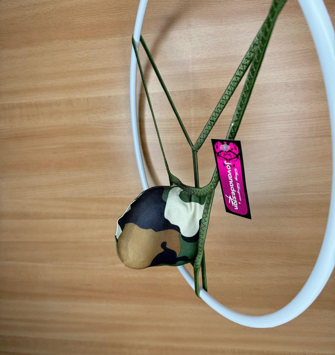 Jovanadesign Bulge String Camouflage Olive Low Waist Micro Bulge Mens ...