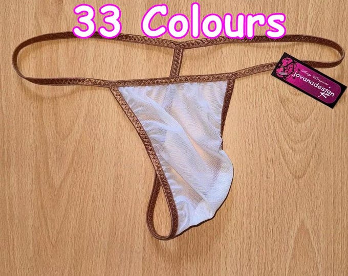 Men's G String Thong BUILD-A-STRING Custom Underwear Beach Tan Nudist ...