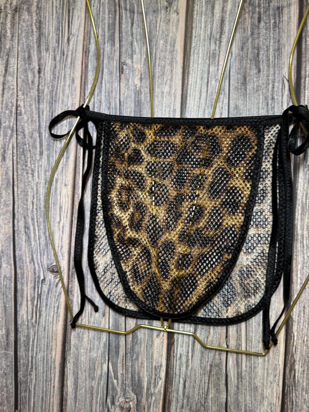 Jovanadesign Mens Loincloth, Animal Print Fishnet/black Seamless ...