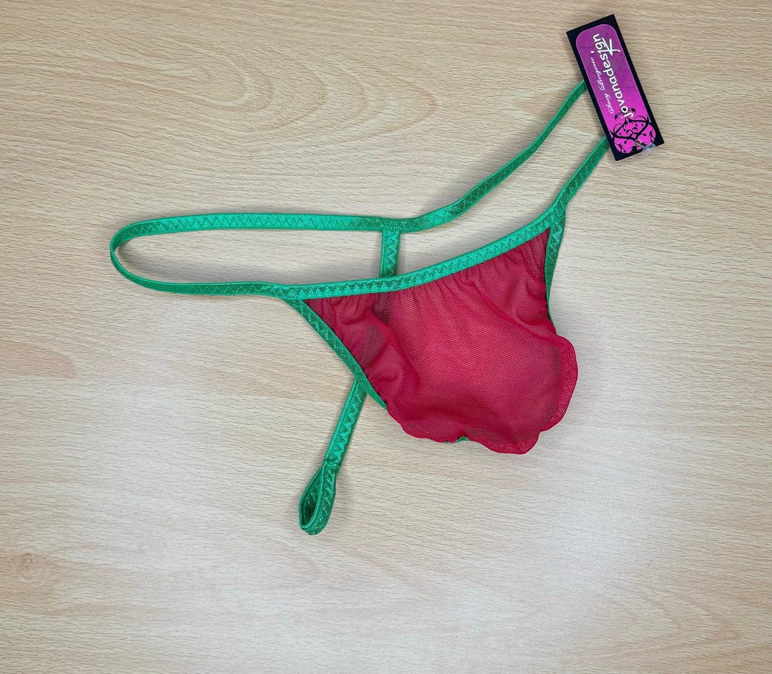 Jovanadesign Men's Ass Spark Plug String - M -see Through Mesh Cherry ...