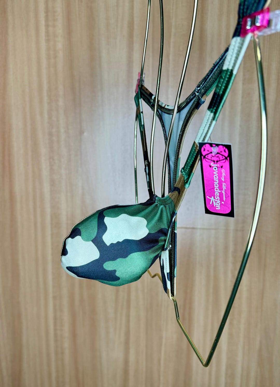 Jovanadesign Hercules Push Out Mens Bulge Thong, Camouflage Olive ...