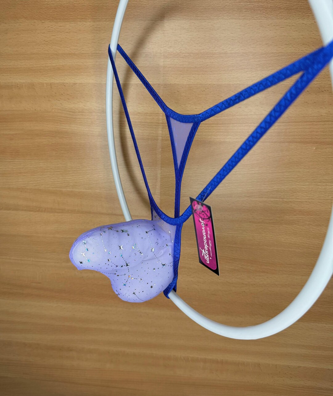 Jovanadesign 3D String (1) Push up and Push Out Mens Low Cut Suit Hologram Lilac See Through ...