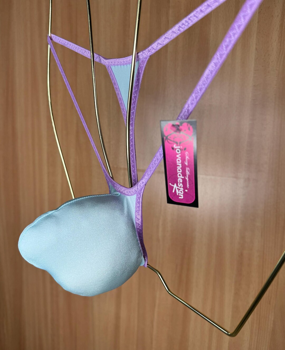 Jovanadesign 3D String 1 Push up and Push Out Mens Bulging String Baby Blue Solid Plain/lilac ...