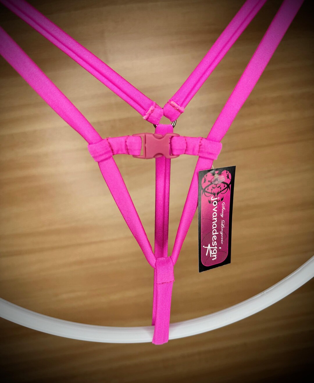 Jovanadesign Clasps Enhancer, Mens Open String, Adjustable, Neon Pink Mens Sling String, Size M ...