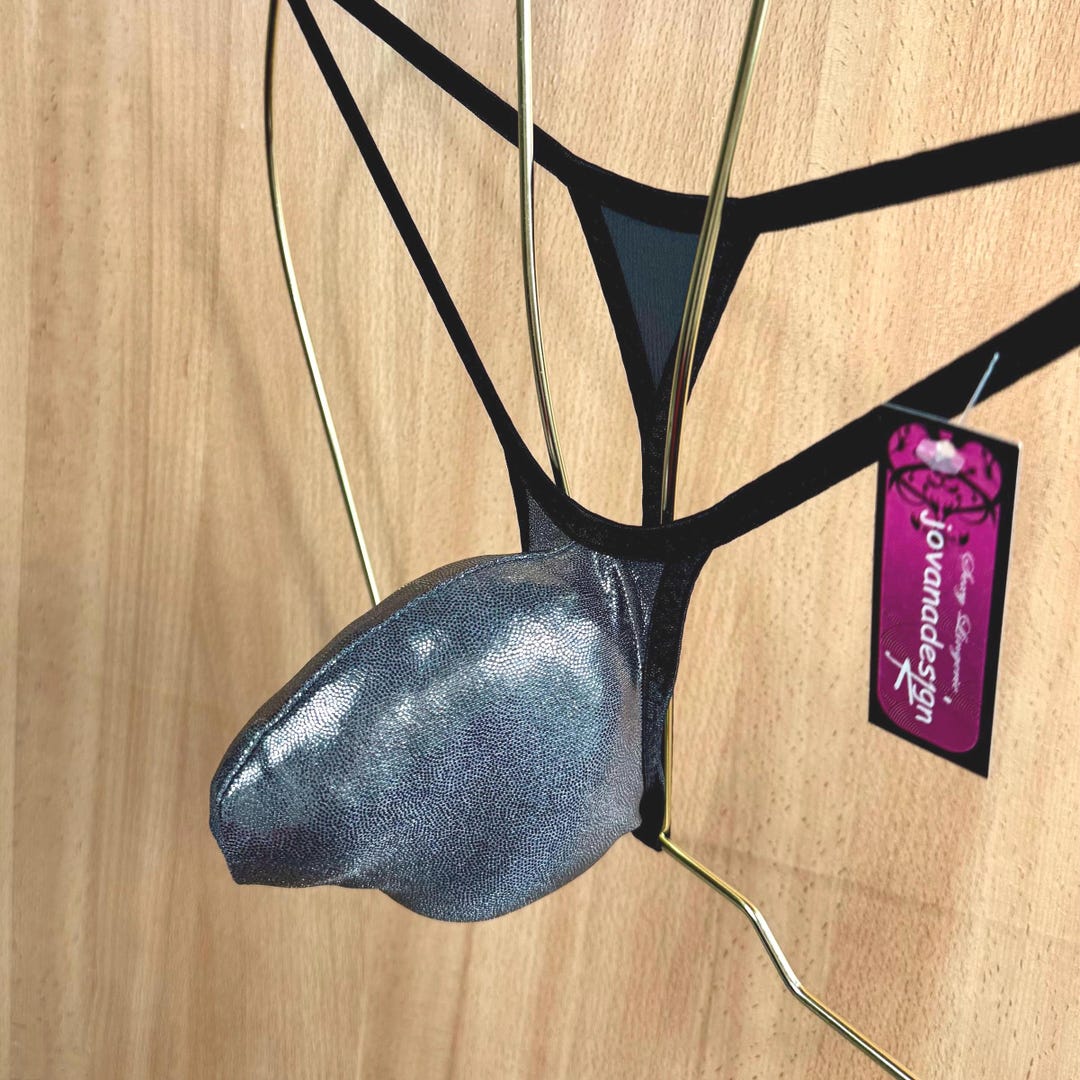 Jovanadesign 3D String 1, Push up and Push Out Mens String Gunmetal Mystique, Bulge Mens String ...