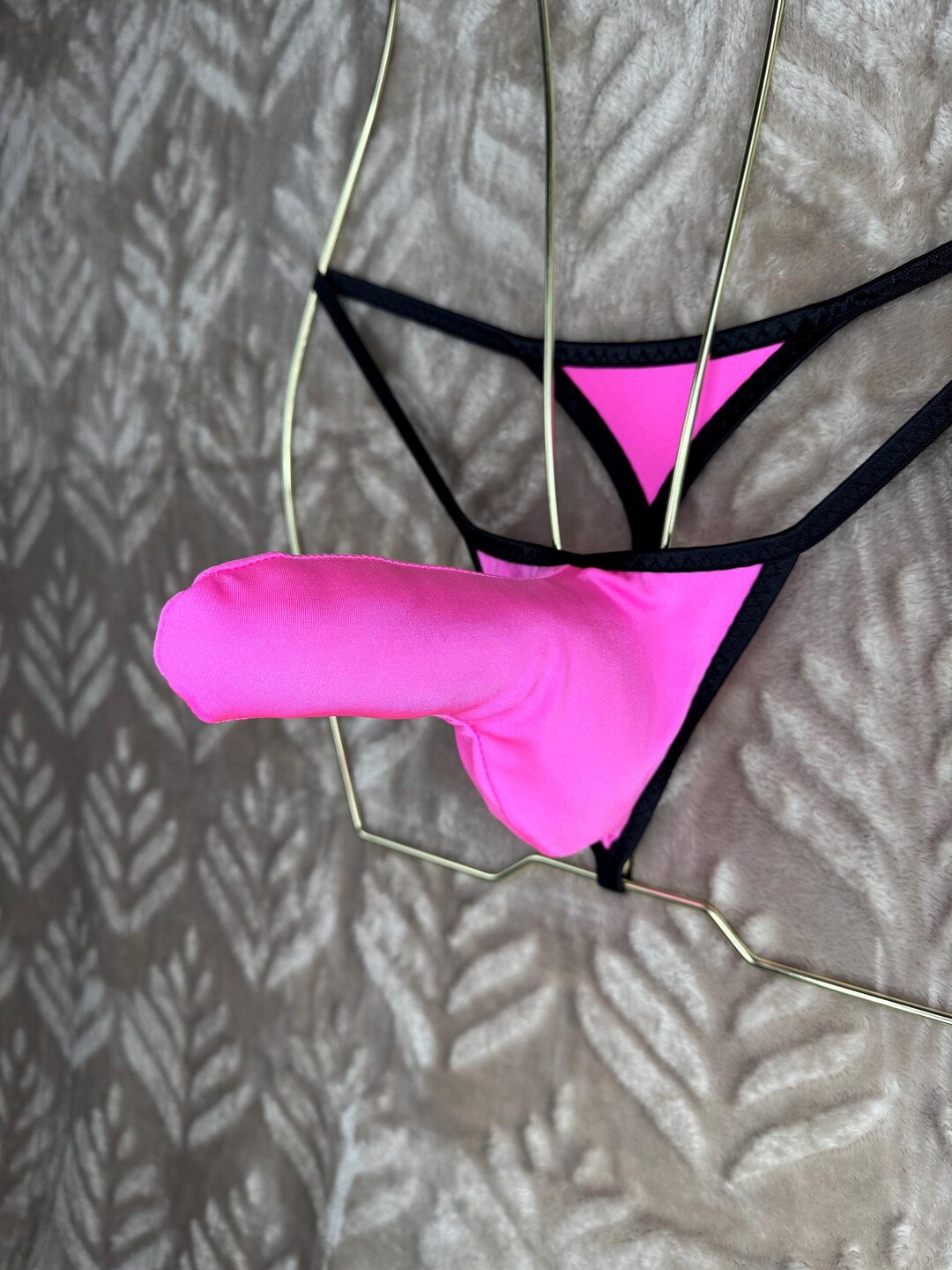 Jovanadesign Amour Missile Mens String, Neon Pink - Black, Men Shaft ...
