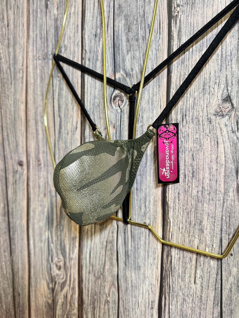 Jovanadesign Marcel 4D String Bulge Narrow Opening Olive Camouflage ...