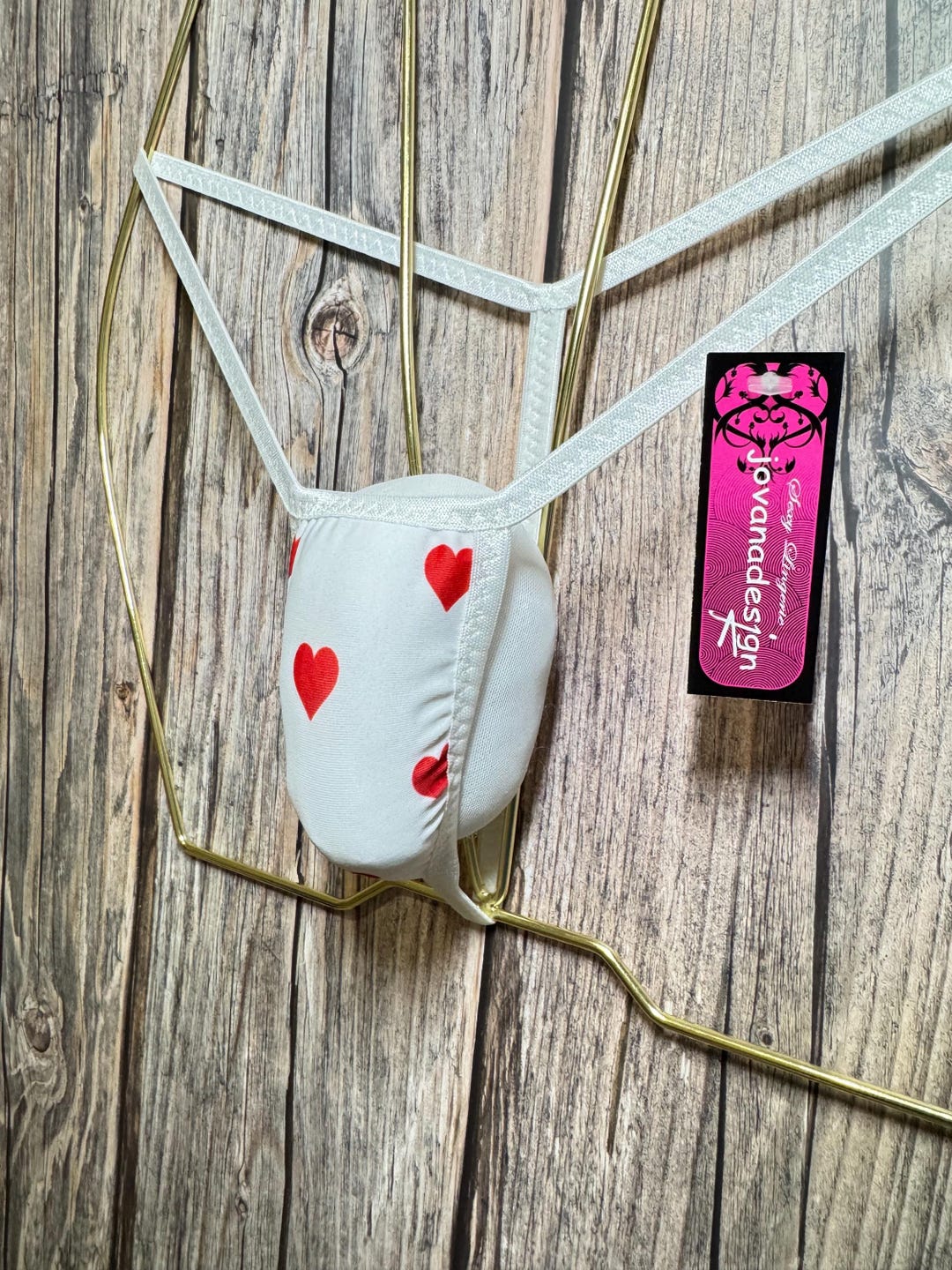 Jovanadesign Extreme Small Mens String, Red Hearts on White - Tiny Micro Male Little Tanning ...