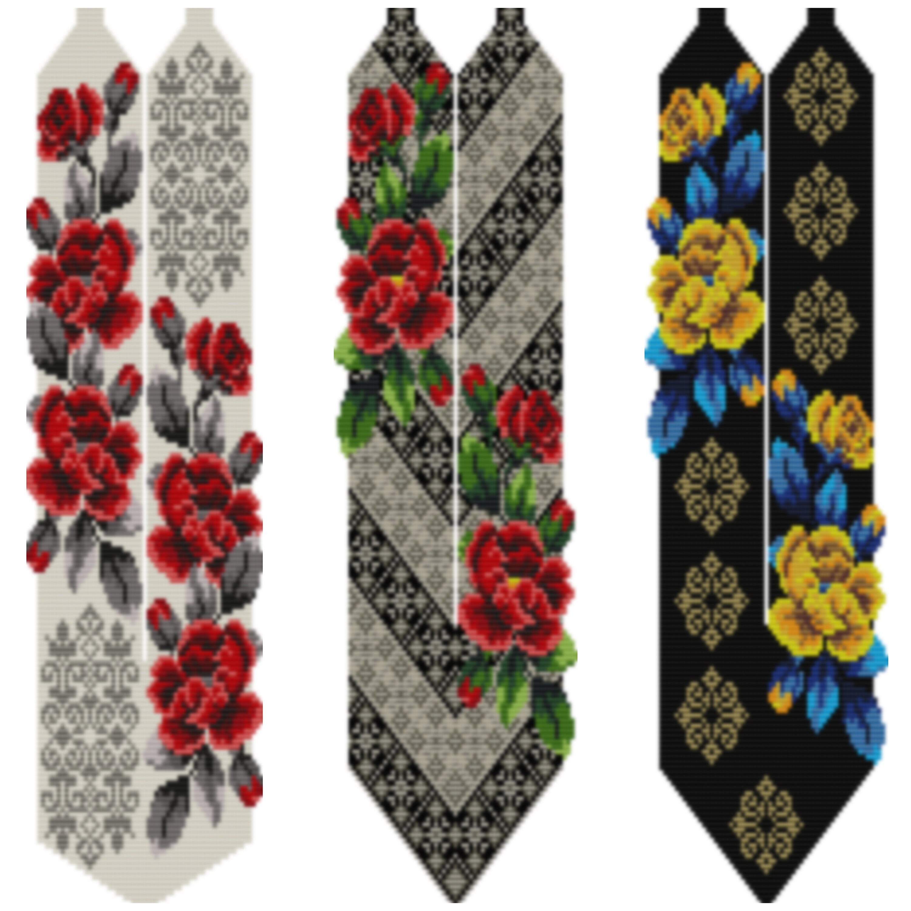 PDF Pattern for Creating a Flower Gerdan, Bead Loom Pattern - Etsy