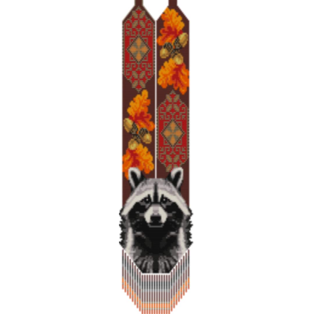 PDF Pattern for Creating a Totem Raccoon Gerdan, Bead Loom Pattern - Etsy