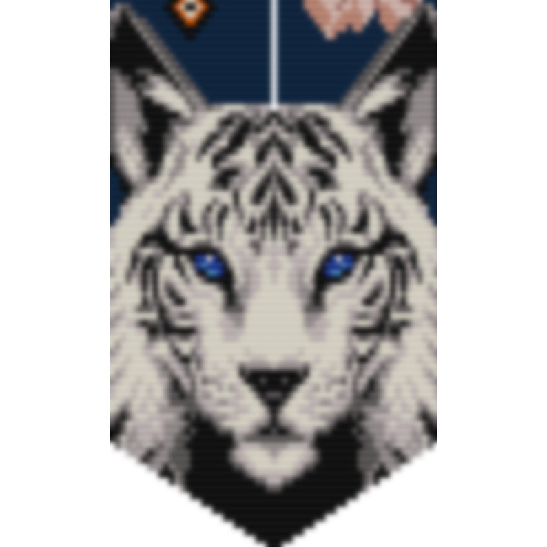PDF Pattern for Creating a White Tiger Gerdan, Bead Loom Pattern - Etsy