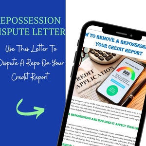 Repossession Dispute Letter - Etsy