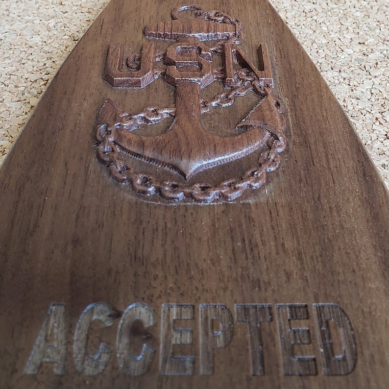 US Navy Chief Customizable Walnut Paddle - Etsy