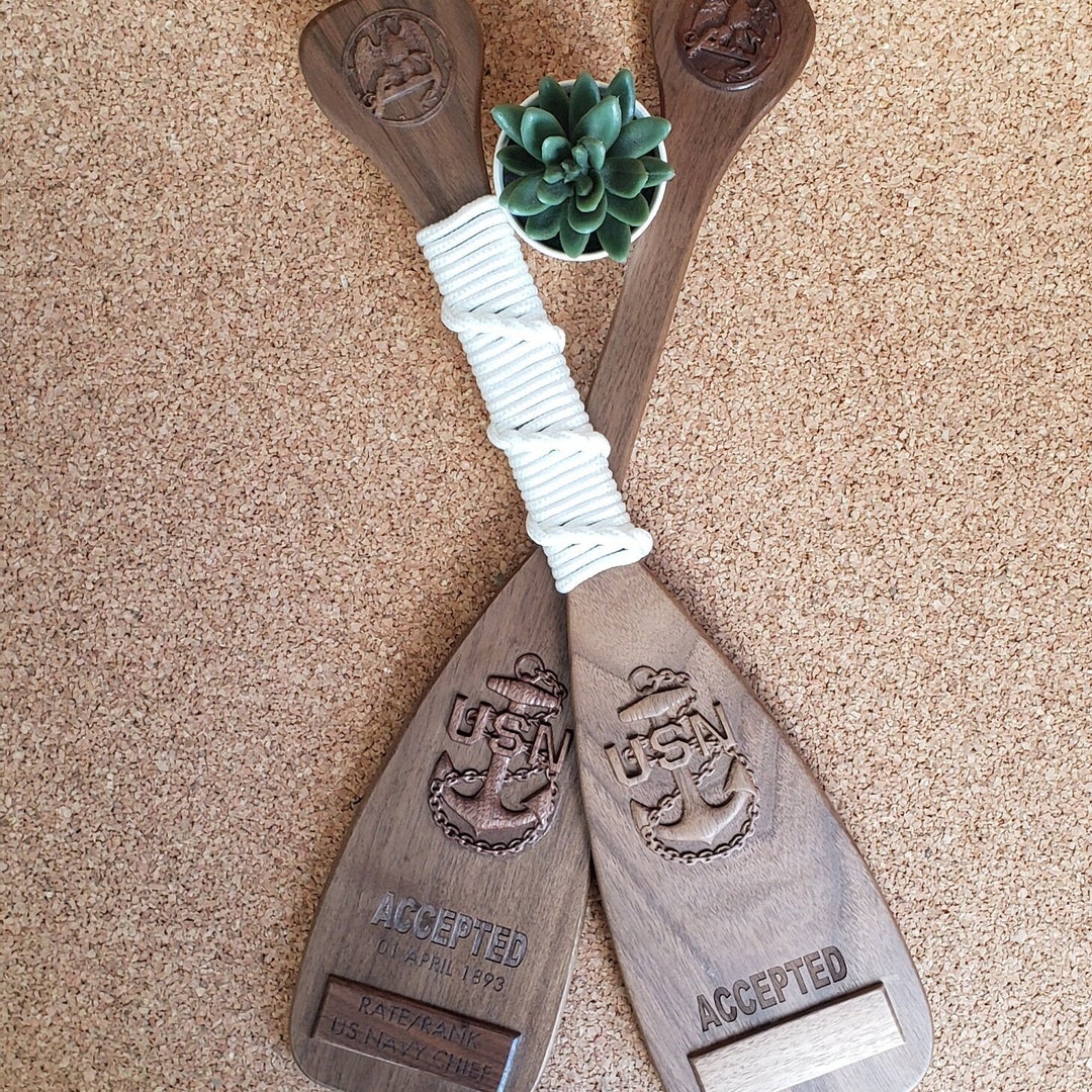 US Navy Chief Customizable Walnut Paddle - Etsy