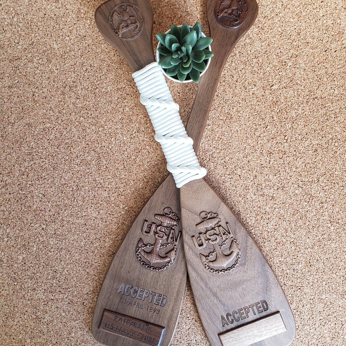 US Navy Chief Customizable Walnut Paddle - Etsy