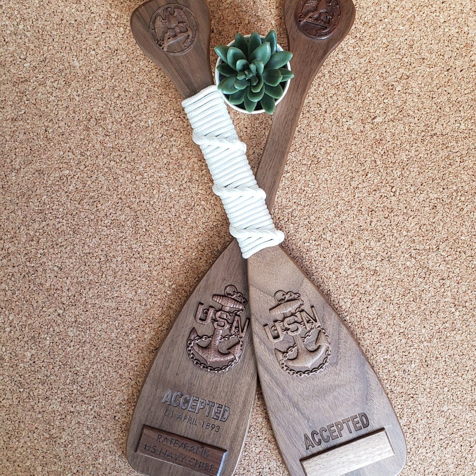 US Navy Chief Customizable Walnut Paddle - Etsy