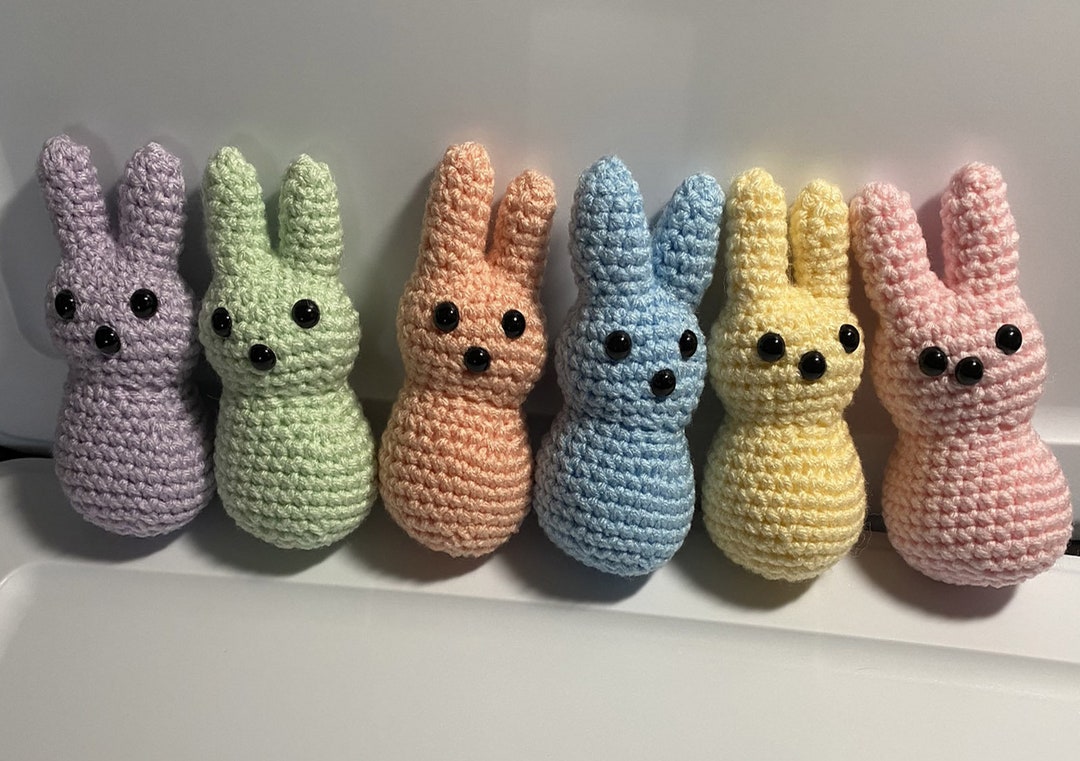No Sew Peep Bunny, Crochet Pattern, Peep, Digital, PDF, Download, Easter Pattern, Crochet Bunny ...