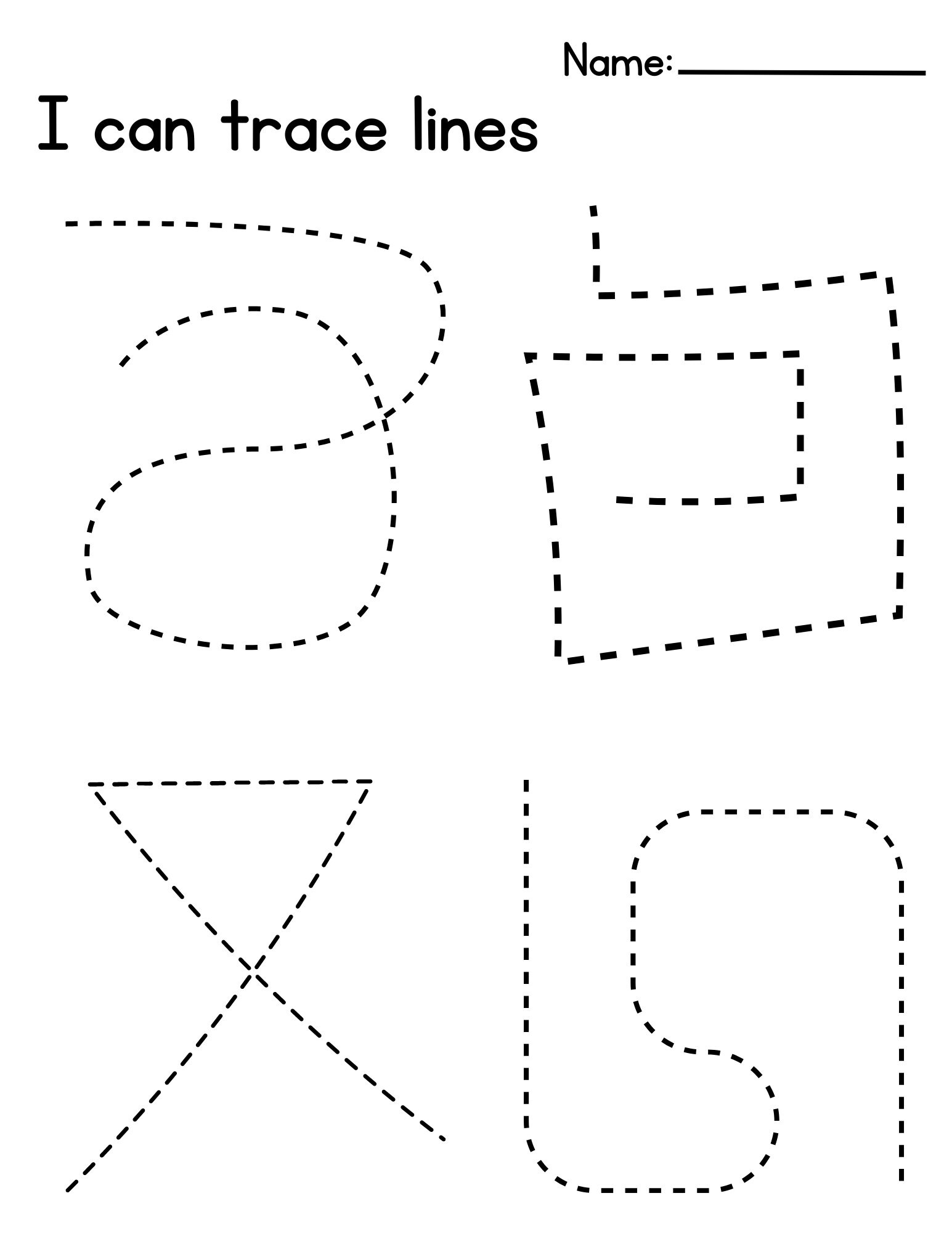 PRESCHOOL Line Tracing - Etsy