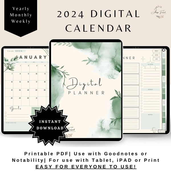 Digital Calendar - Etsy