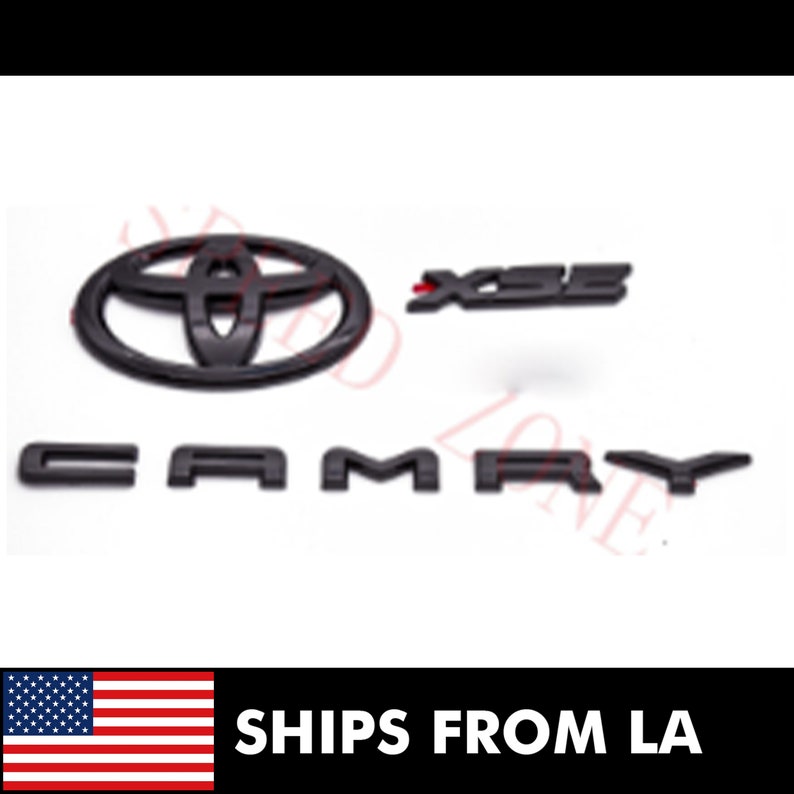 2018-2022 Toyota Camry XSE Gloss Black Emblem OVERLAY Kit OEM - Etsy