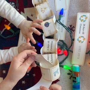 Christmas Printable Advent Paper Chain - Etsy
