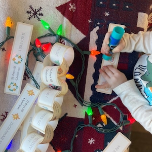 Christmas Printable Advent Paper Chain - Etsy