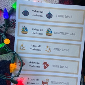 Christmas Printable Advent Paper Chain - Etsy