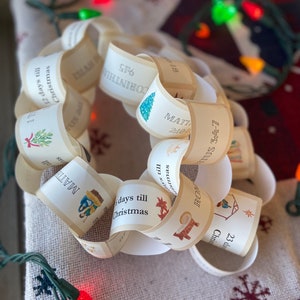 Christmas Printable Advent Paper Chain - Etsy