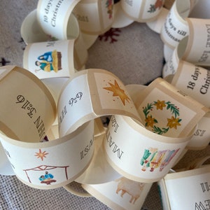 Christmas Printable Advent Paper Chain - Etsy