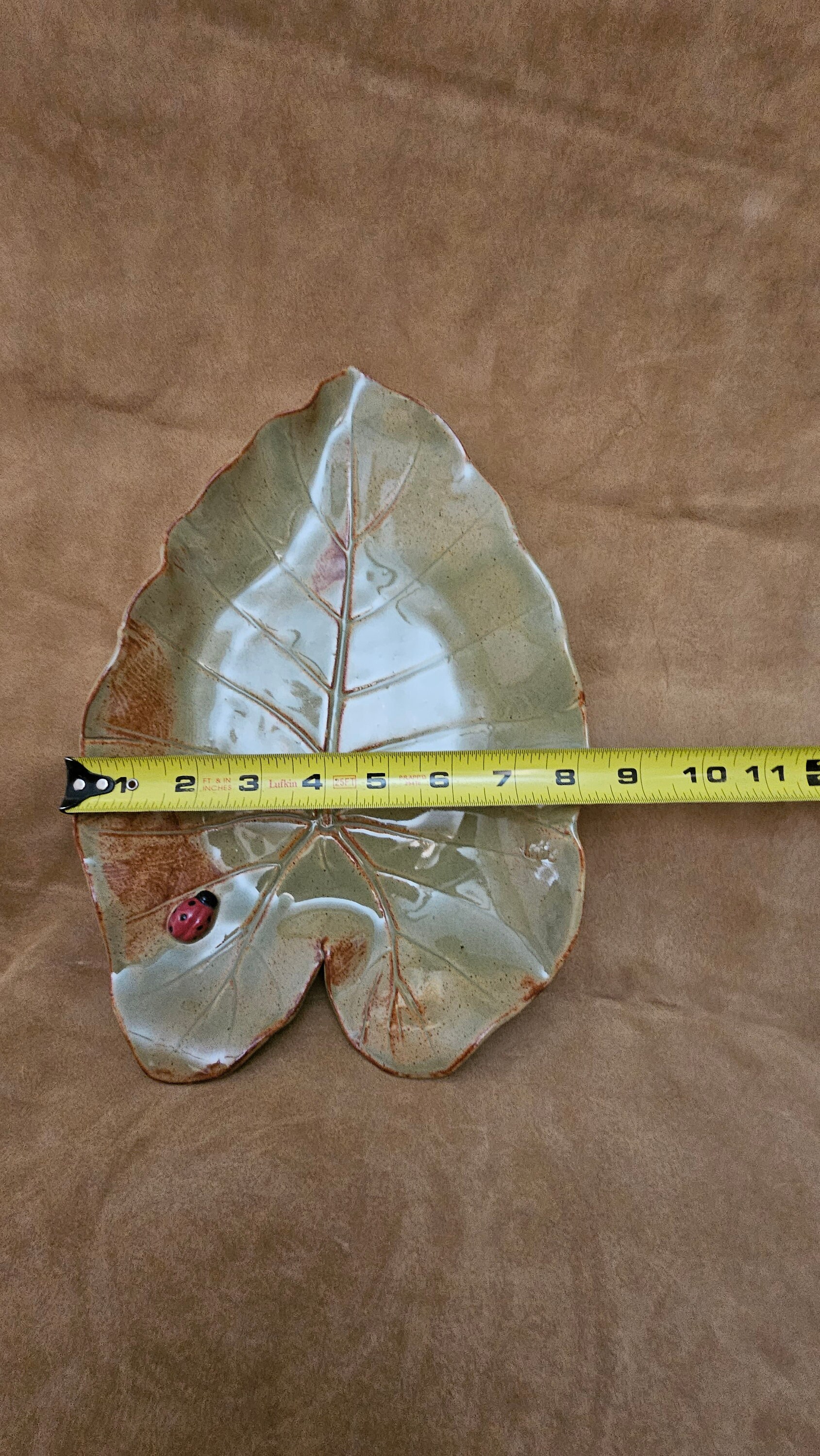 Pottery Serving Dish Pottery Green Leaf Stoneware Server Red - Etsy