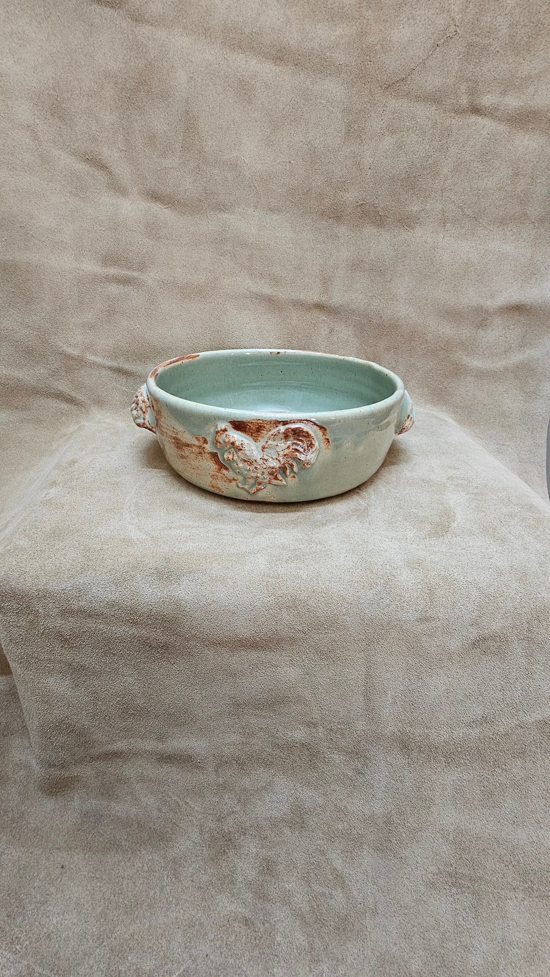 Pottery Casserole Baking Dish Stoneware Casserole Green Baker - Etsy