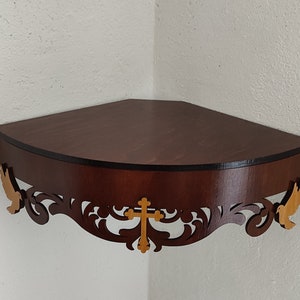 Corner Shelf Statue Display Jesus Christ God Lord Virgin Mary Angels ...