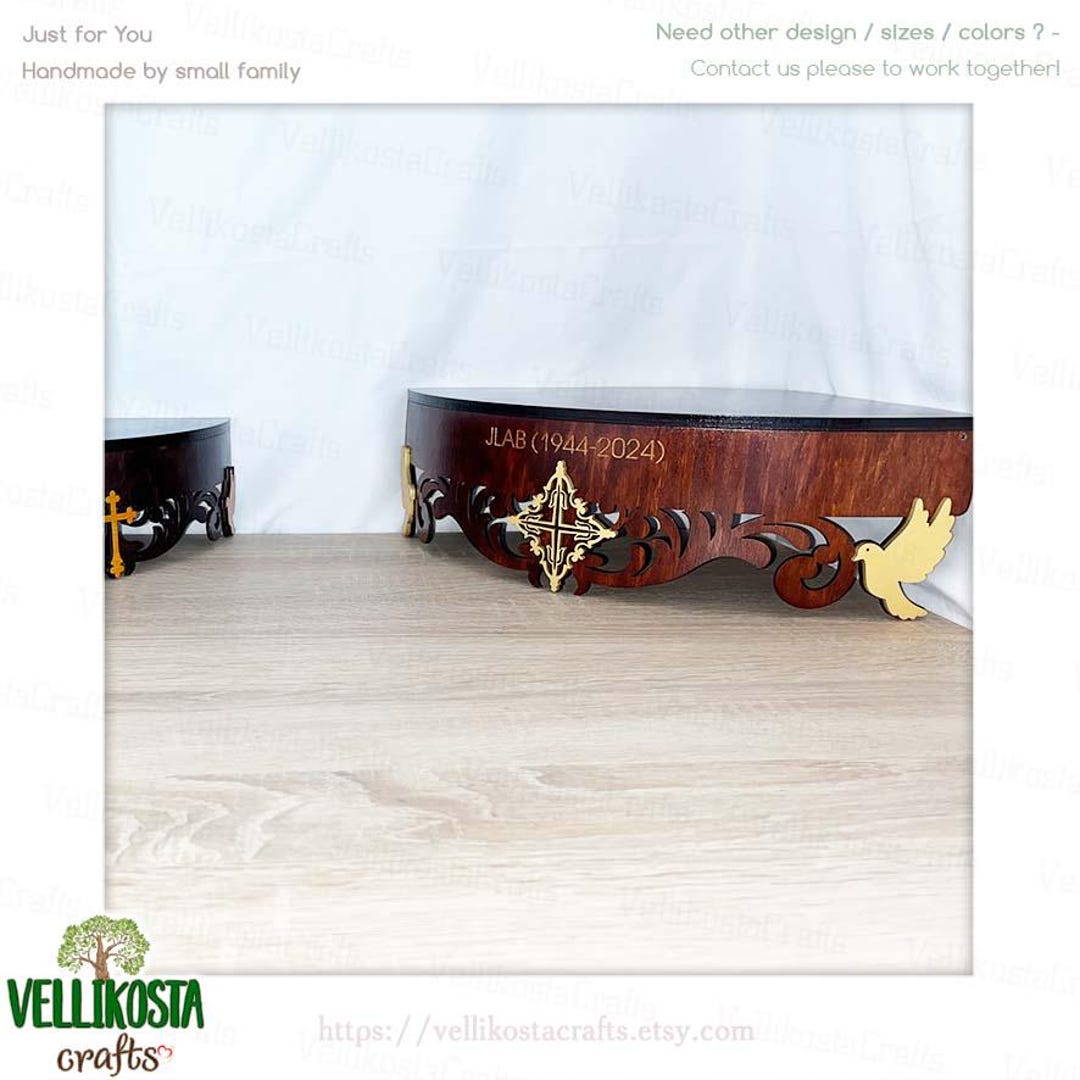 Engraved Wood Corner Altar Shelf: Christian Orthodox Iconostasis - Etsy