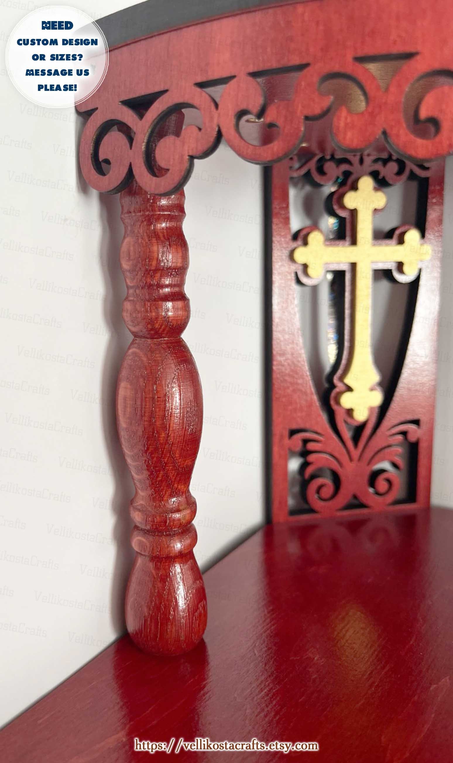 Wooden Corner Altar Corner Shelf Display Altar Christian Catholic ...