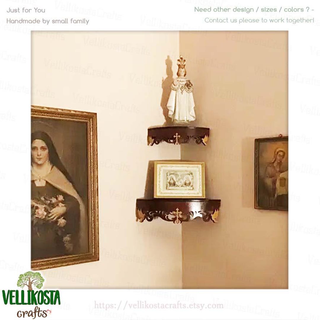 Corner Shelf Altar Catholic Orthodox Christian, Shelf for Ashes Urn ...