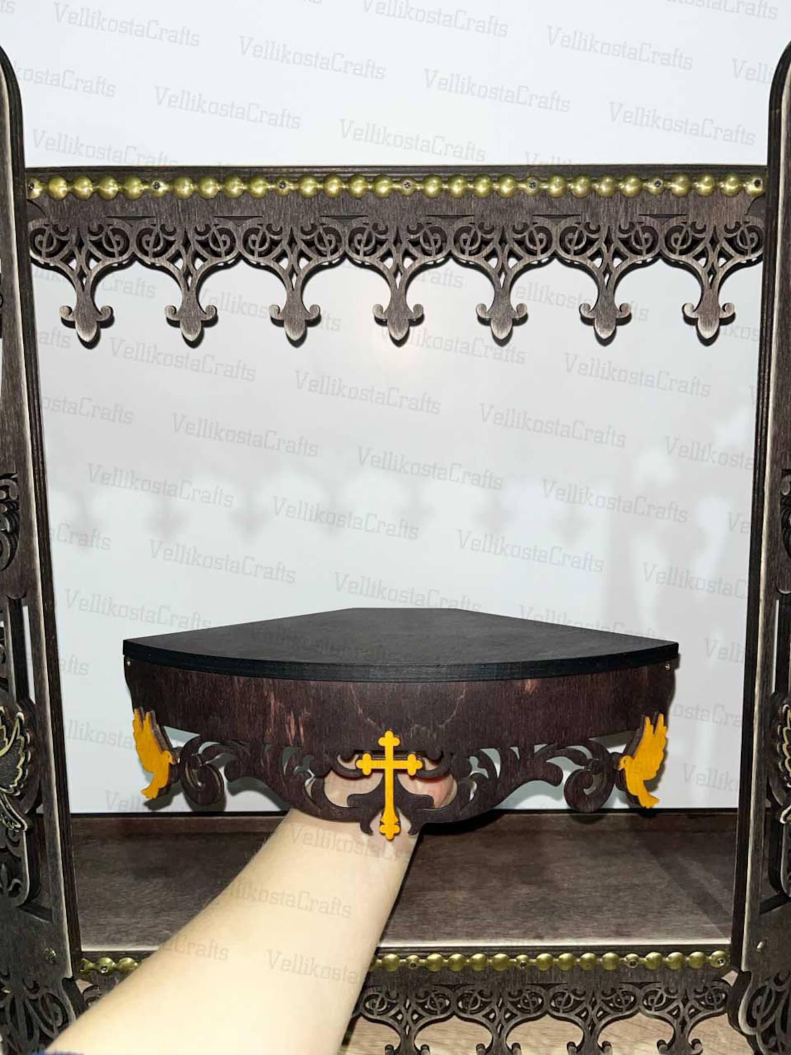 Corner Shelf Statue Display Jesus Christ God Lord Virgin Mary Angels ...