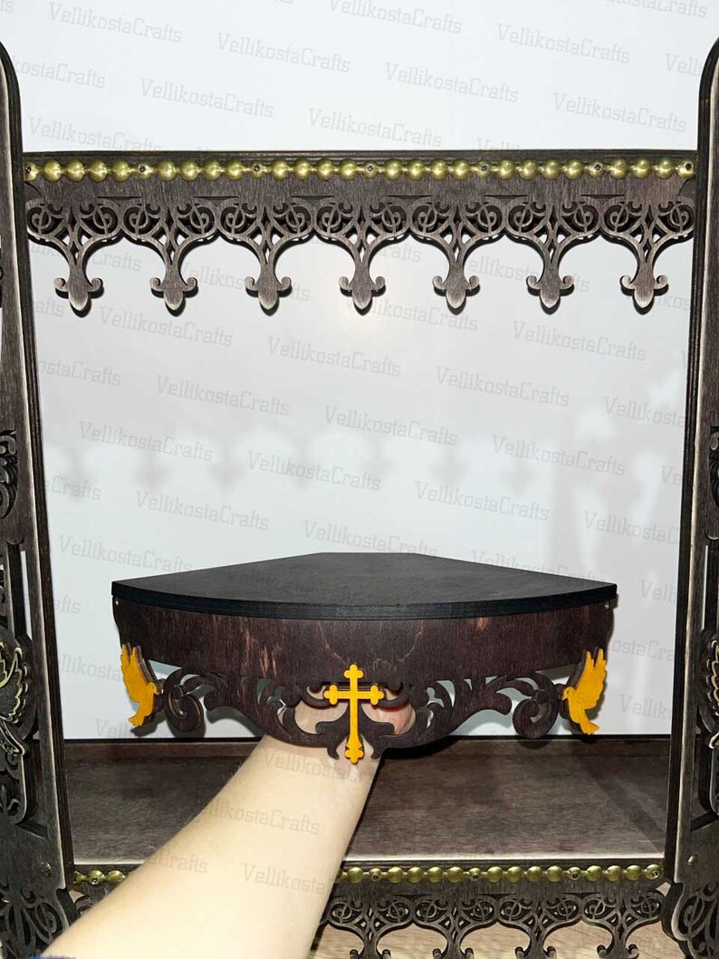 Corner Shelf Statue Display Jesus Christ God Lord Virgin Mary Angels ...