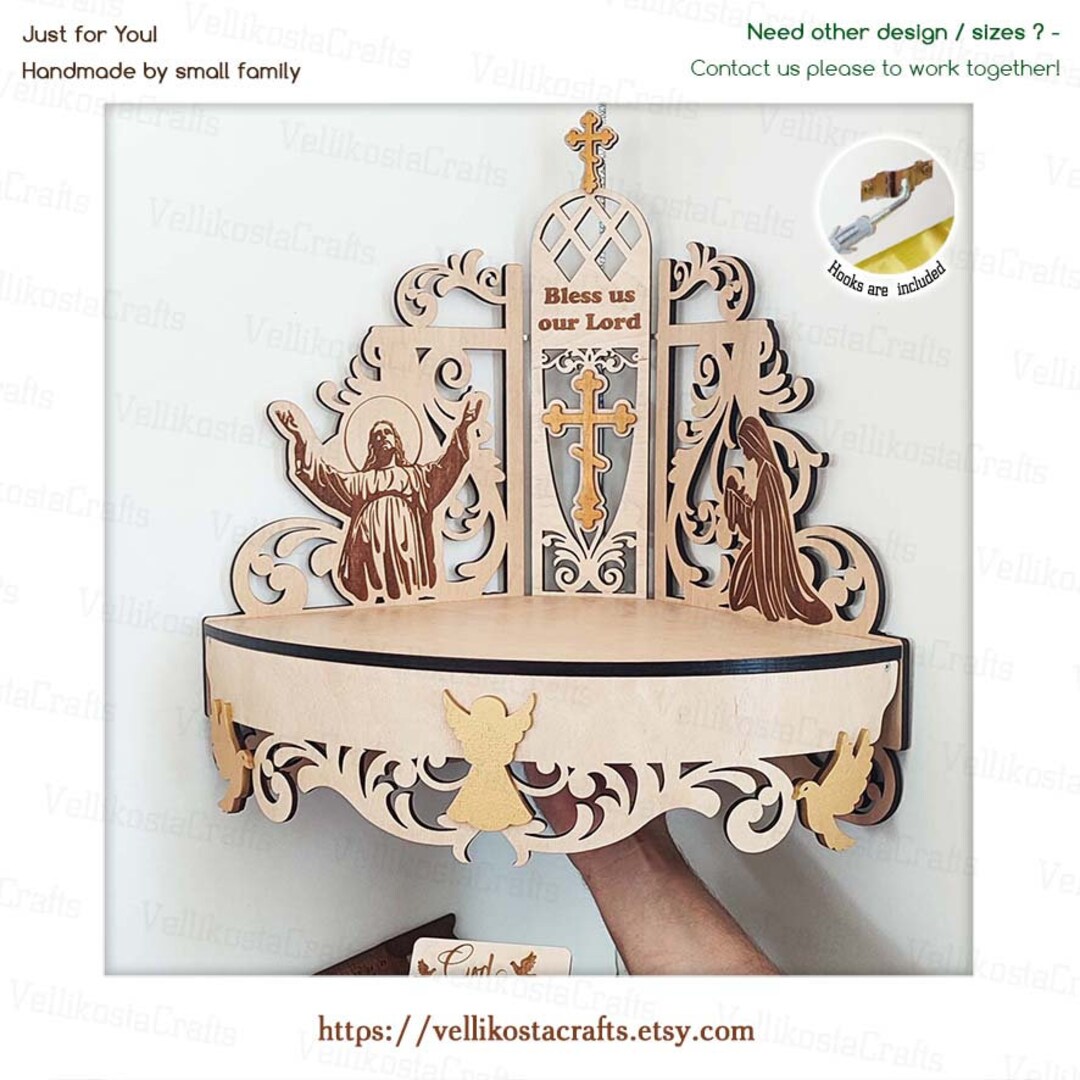 Christian Catholic Orthodox Corner Shelf Icons Display Home Prayer ...