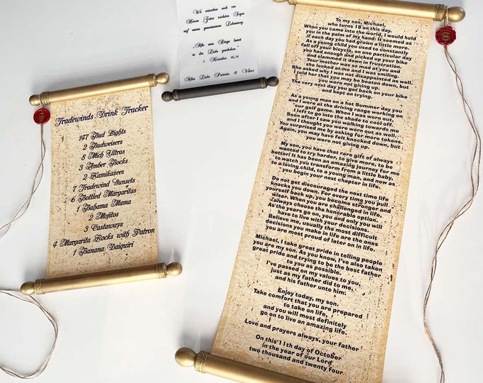 Custom Calligraphy Medieval Scroll Love Letter Handwritten Poem ...