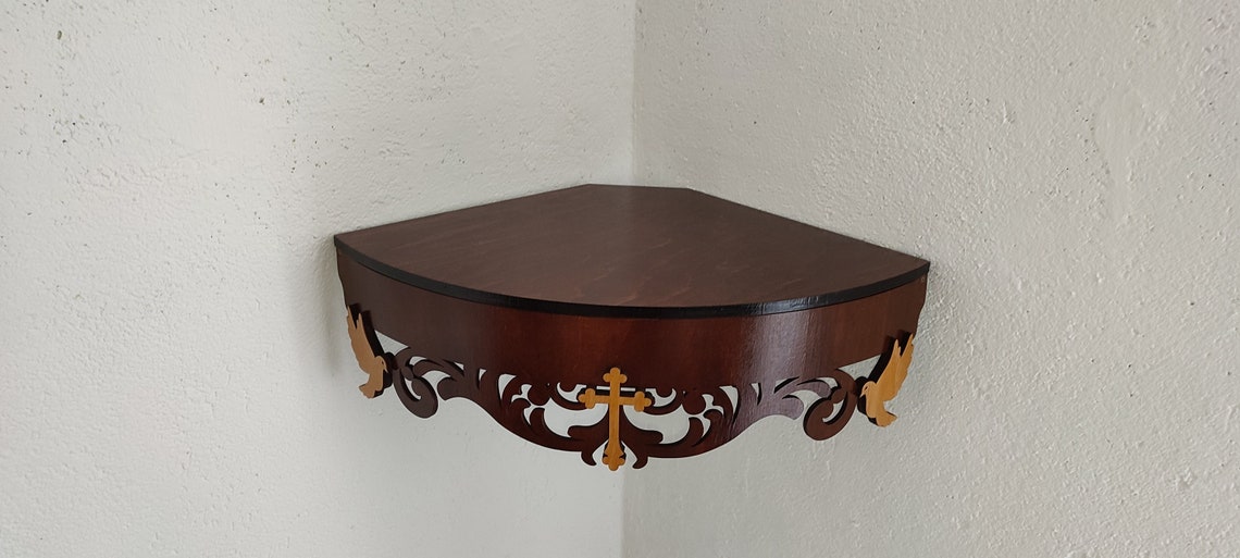 Corner Shelf Statue Display Jesus Christ God Lord Virgin Mary Angels ...