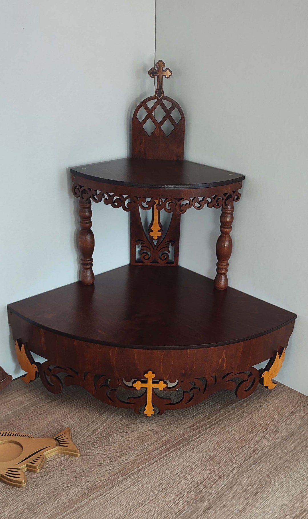 Wooden Corner Altar Corner Shelf Display Altar Christian - Etsy