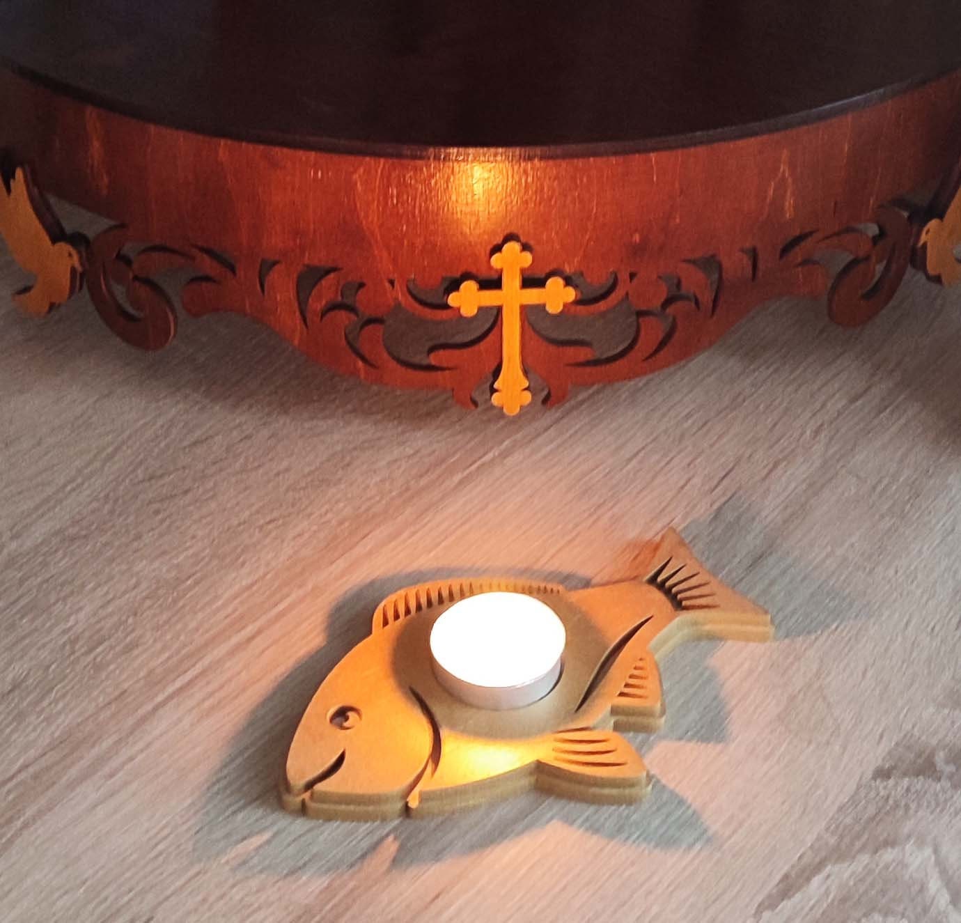 Wooden Corner Altar Corner Shelf Display Altar Christian Catholic ...