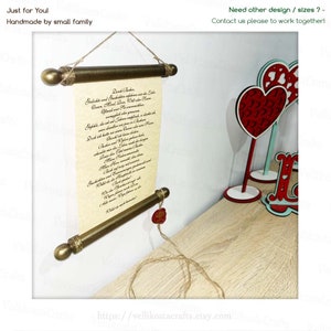 Custom Paper Scroll Love Letter – Wedding, Anniversary or Vow Gift With ...