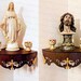 Corner Shelf Statue Display Jesus Christ God Lord Virgin Mary Angels ...