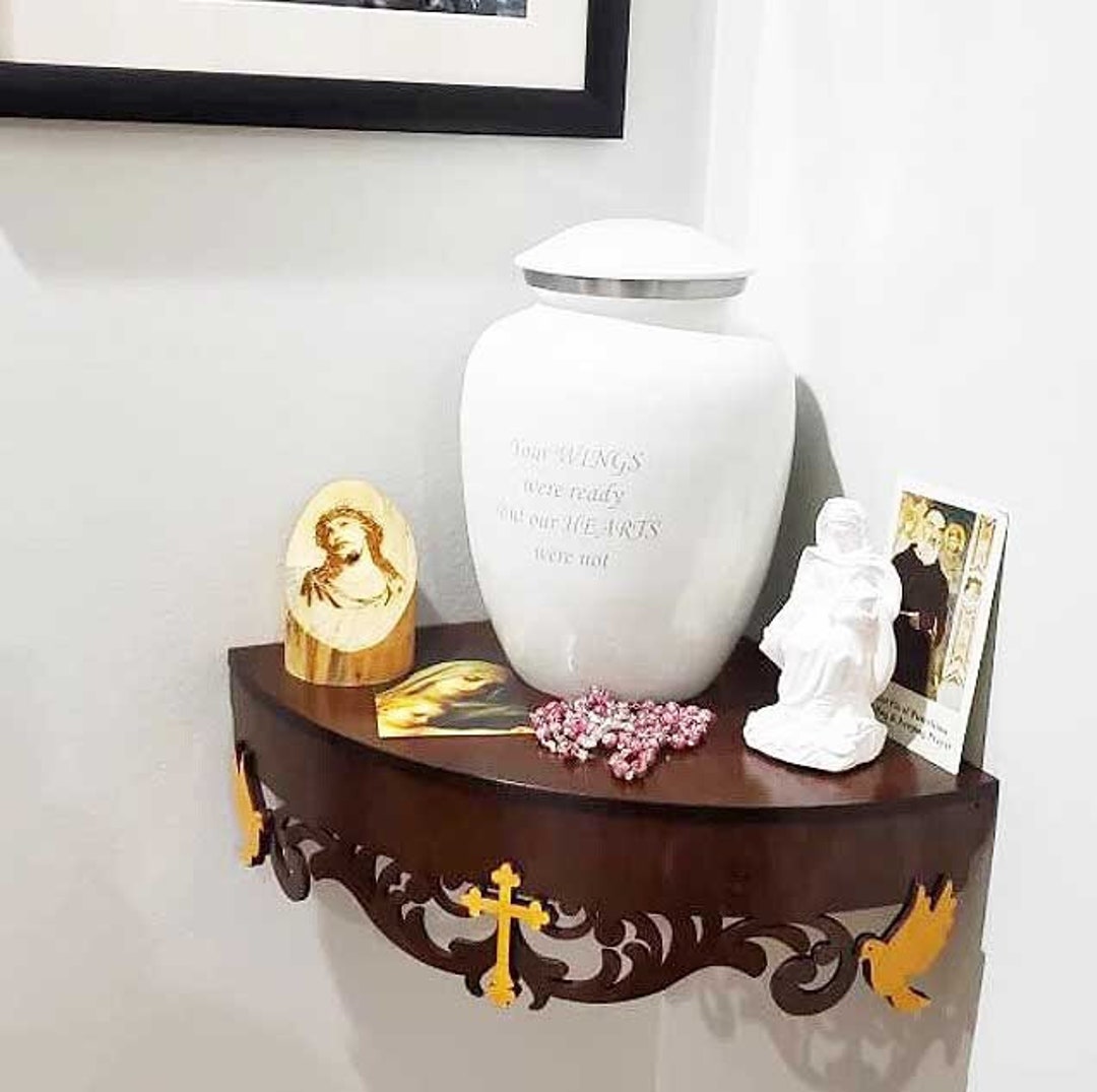 Corner Altar Shelf Christian Catholic Orthodox, Shelf for Ashes Urn ...