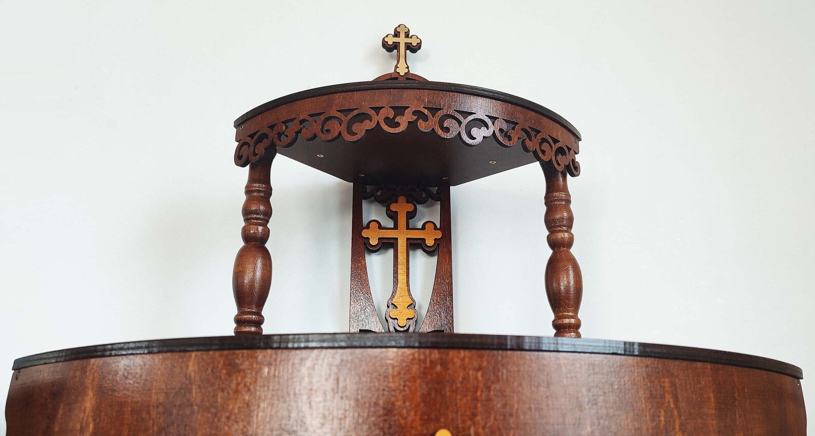 Wooden Corner Altar Corner Shelf Display Altar Christian Catholic ...