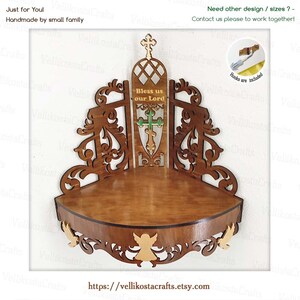 Handmade Wooden Corner Shelf: Christian Orthodox Icon Altar - Etsy