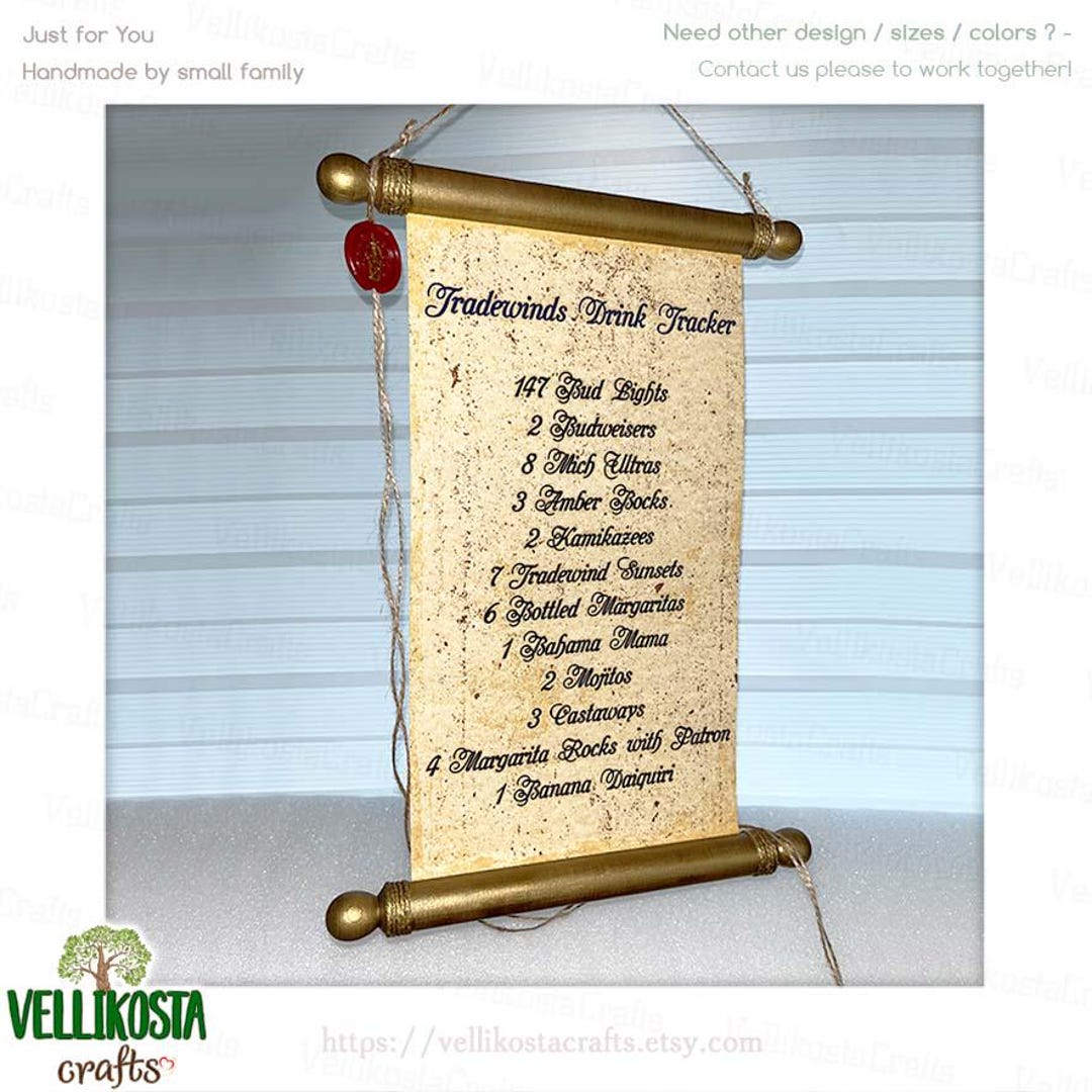 Ancient Paper Scroll Old-fashioned Wedding Anniversary Keepsake Custom ...