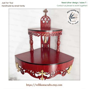 Corner Shelf Display Altar Christian Catholic Orthodox Home Prayer ...